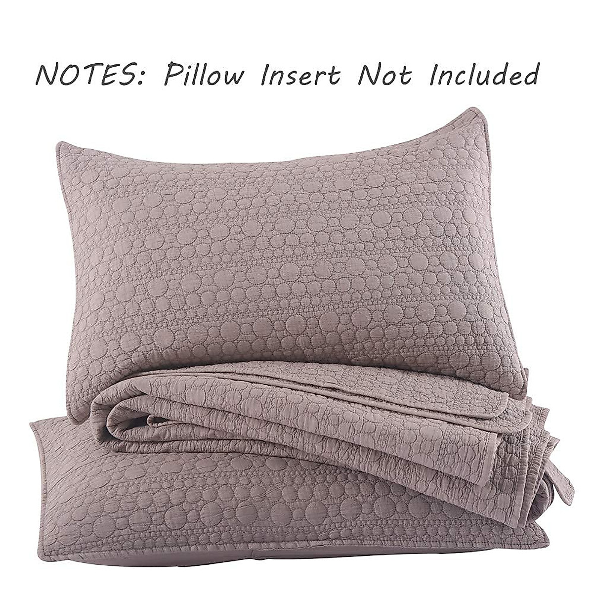 HORIMOTE HOME Quilt Set Twin Size Cameo Rose, Classic Geometric Spots Stitched Pattern, Stone-Washed Microfiber Chic Rustic Look, Ultra Soft Lightweight Quilted Bedspread for All Season, 2 Pieces