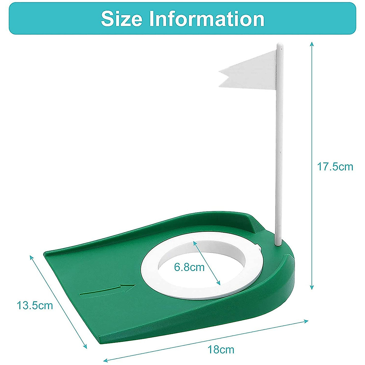 Putting Cup Indoor Outdoor Practice Training Aids with Flag Plastic Putting Cup Putting Hole Putter Regulation Cup