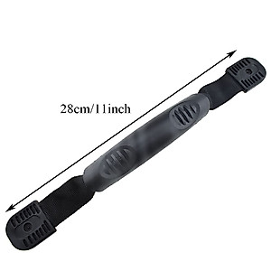 Hao Pro 28cm Length Kayak Carry Handle Less Slippery Comfortable Grip Quick Install Side Mount Nylon Rubber Replacement Accessory Black 2 PCS for Kayaks Cornhole Boards Suitcases Folding Tables