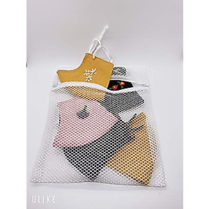 GoldenBestStore Set of 2 Premium Special Mesh Laundry Bag Perfect Size for Face-Cloth Mask ,Baby's cloths, socks, Lingerie,Underwear, With Ykk zipper ,Washer Dryer friendly ,Made In USA