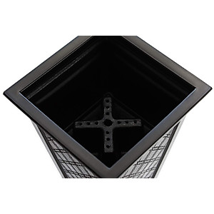 FCMP Outdoor Casablanca Self-Watering Planter (2-Pack) – Set of 2 Large Planters for Porch, Patio, Outdoor/Indoor (MOD-CP3000-BLK-2) Black (24-inch Tall)