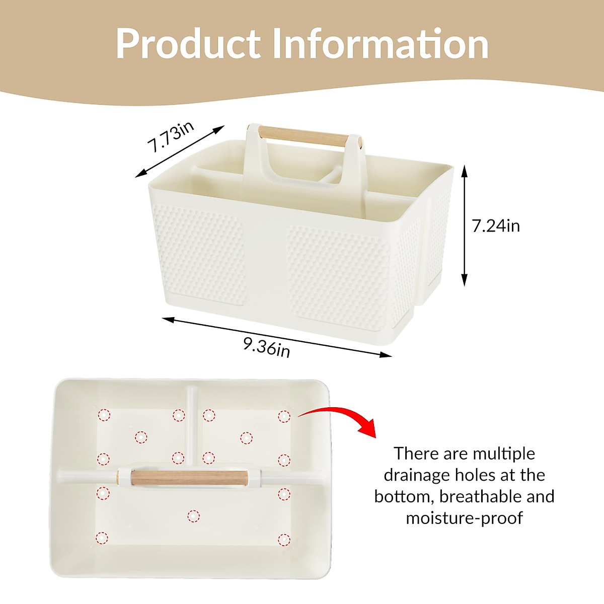 Xuhdukc Portable bathroom caddy with handle for kitchens, bathrooms, trips, picnics, college dorms. shower caddy dorm are a necessity for college life.