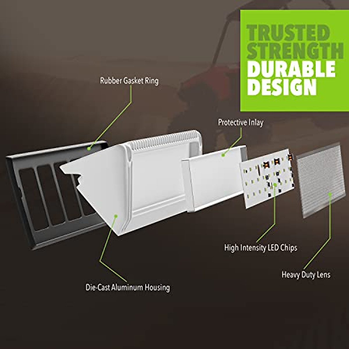 Leisure LED RV Exterior Porch Utility Light - 12v 2250 Lumen 12.9" Lighting Fixture. Replacement Lighting for RVs, Trailers, Campers, 5th Wheels (White)