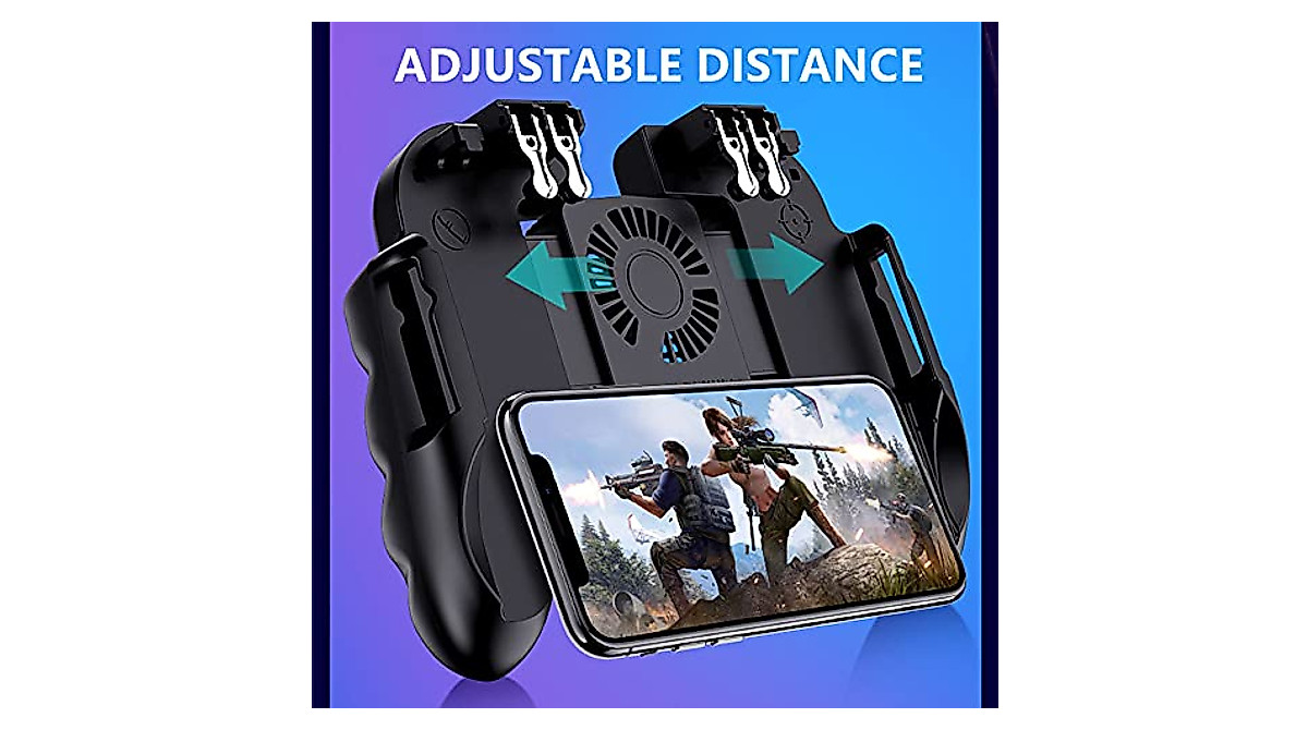 4 Trigger Mobile Game Controller with Cooling Fan