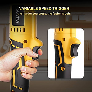 3/8" Cordless Ratchet Wrench Compatible With Dewalt 20V MAX Battery, 74Ft-Lbs Brushless Motor Power Ratchet Wrench with 1/4" Adapter, Power Electric Ratchet drive (Tool Only)