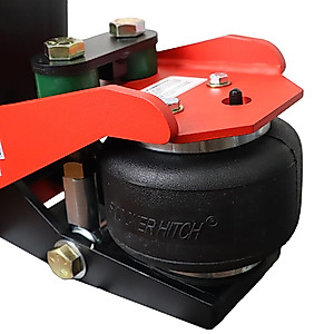 Shocker 40K Gooseneck Surge Air Hitch & Shift Lock Coupler for 3" Ball, 3-15/16" Square Straight Pin