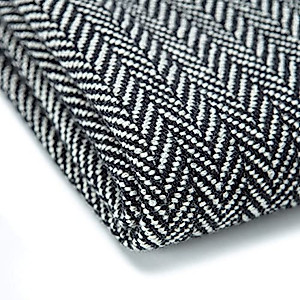 Chanasya Mini Chevron Super Soft Throw Blanket with Tassels Warm Cozy Lightweight Blanket for Bed Sofa Chair Couch Cover Living Bed Room Black and White Chevron Blanket (50x65 Inches)