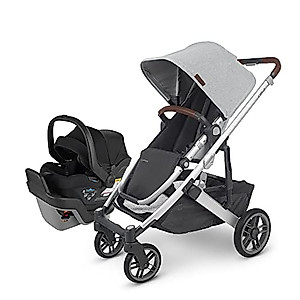 Cruz V2 Stroller - Stella (Grey Brushed mélange/Silver/Chestnut Leather) + MESA MAX - Jake (Charcoal)