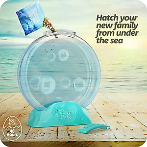 HydroPets Live Sea Pets Habitat Kit, Light Up Tank - Science Experiments Kits - Educational STEM Kids Toys for Boys & Girls Age 6, 7, 8, 9, 10-12+ Year Old Toy Gifts - Hatch & Grow Aquatic HDROPT