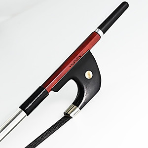 VingoBow 3/4 Size GERMAN UPRIGHT DOUBLE Bass Bow! BLACK Natural Mongolia Horsehair Art No.300BGB.43