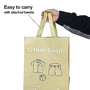 JIALAI HOME Recycling Waste Bin Bags, Recycle Bin, Trash Sorting Bins Organizer Baskets 36 Gallon for Kitchen Home, Reusable Waterproof Compartment Container, Pack of 4 Bags