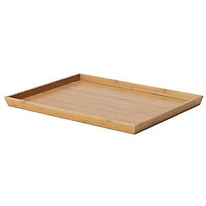 OSTBIT Serving Tray Bamboo Food Organizer Solid Wood Trays 25x33 cm