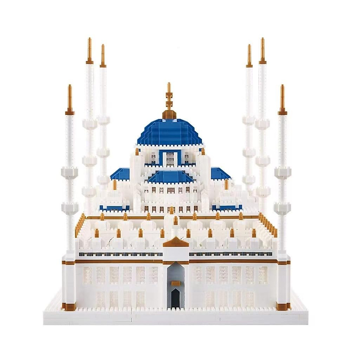 KLMEi Micro Building Blocks Set 6850 Pcs Blue Mosque Miniature World Landmark Architectural Construction Model for Adult and Children Age of 14+