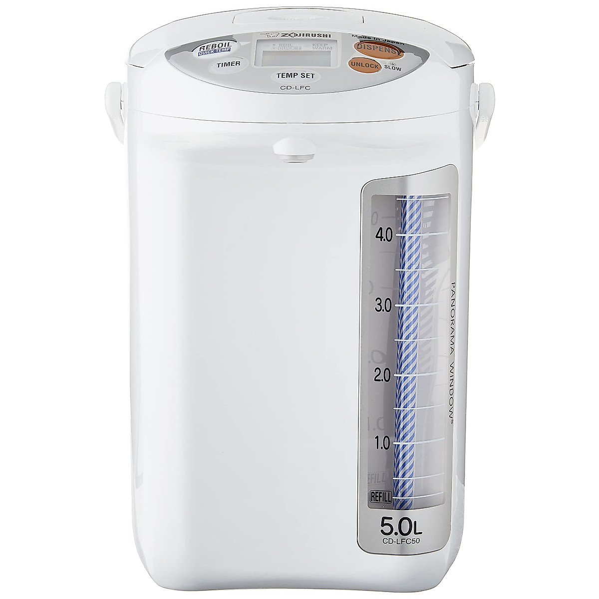 Zojirushi Micom Water Boiler and Warmer, 169 oz/5.0 L, White & NS-ZCC10 Neuro Fuzzy Rice Cooker, 5.5-Cup, White