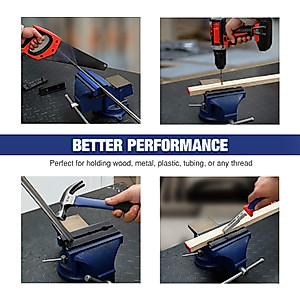 WORKPRO 2-Pair Vise Jaw Pads, Magnetic Vice Jaw Covers Protectors, 5-1/2 inch Multi-Groove Jaw Pads and 6 inch Aluminum Pads Set