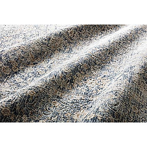 Loloi Pandora Collection Distressed Persian Vintage Area Rug, 2'0" x 3'4", Blue/Gold