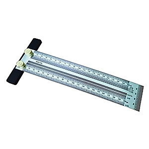 Apple&Orange 200mm Stainless Steel Marking T Square Ruler for Woodworking Scribing Line Ruler Carpenter Square Measuring Tool