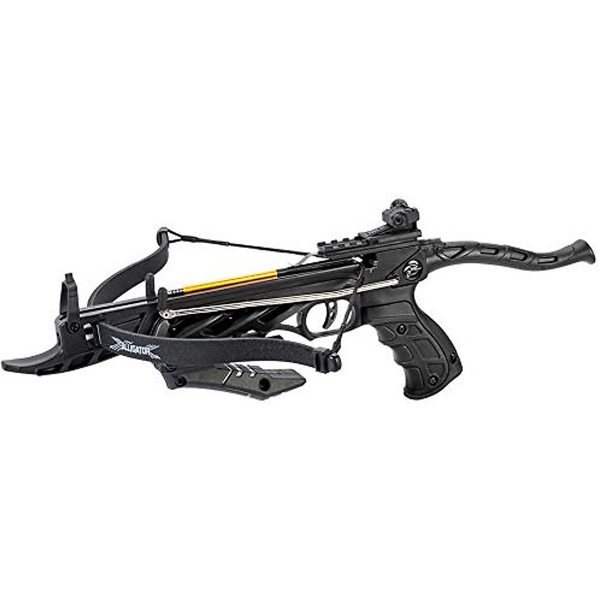 Isaazon 80lbs Black Self Cocking Aligator Crossbow 225+ FPS + 3pc Arrows bow New