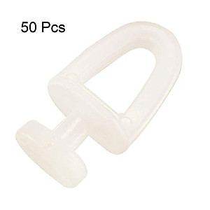 uxcell Curtain Track Plastic Drapery Rail Sliding Glider for Windows Shower Curtain Tracks 11mm Dia 50 Pcs