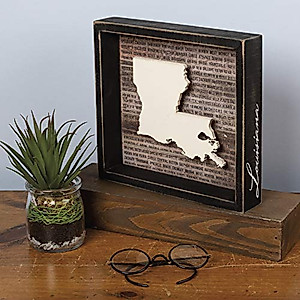 Primitives by Kathy 28233 Louisiana Wanderlust Box Sign, 8.5" x 8"