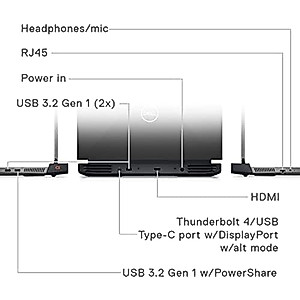 Dell G15 5521 Laptop (2022) | 15.6" 2560x1440 QHD 240Hz | Core i7-12700H - 1TB SSD Hard Drive - 16GB RAM - Nvidia GeForce RTX 3060 | 14 cores @ 4.7 GHz - 6GB GDDR6 Win 11 Home Black