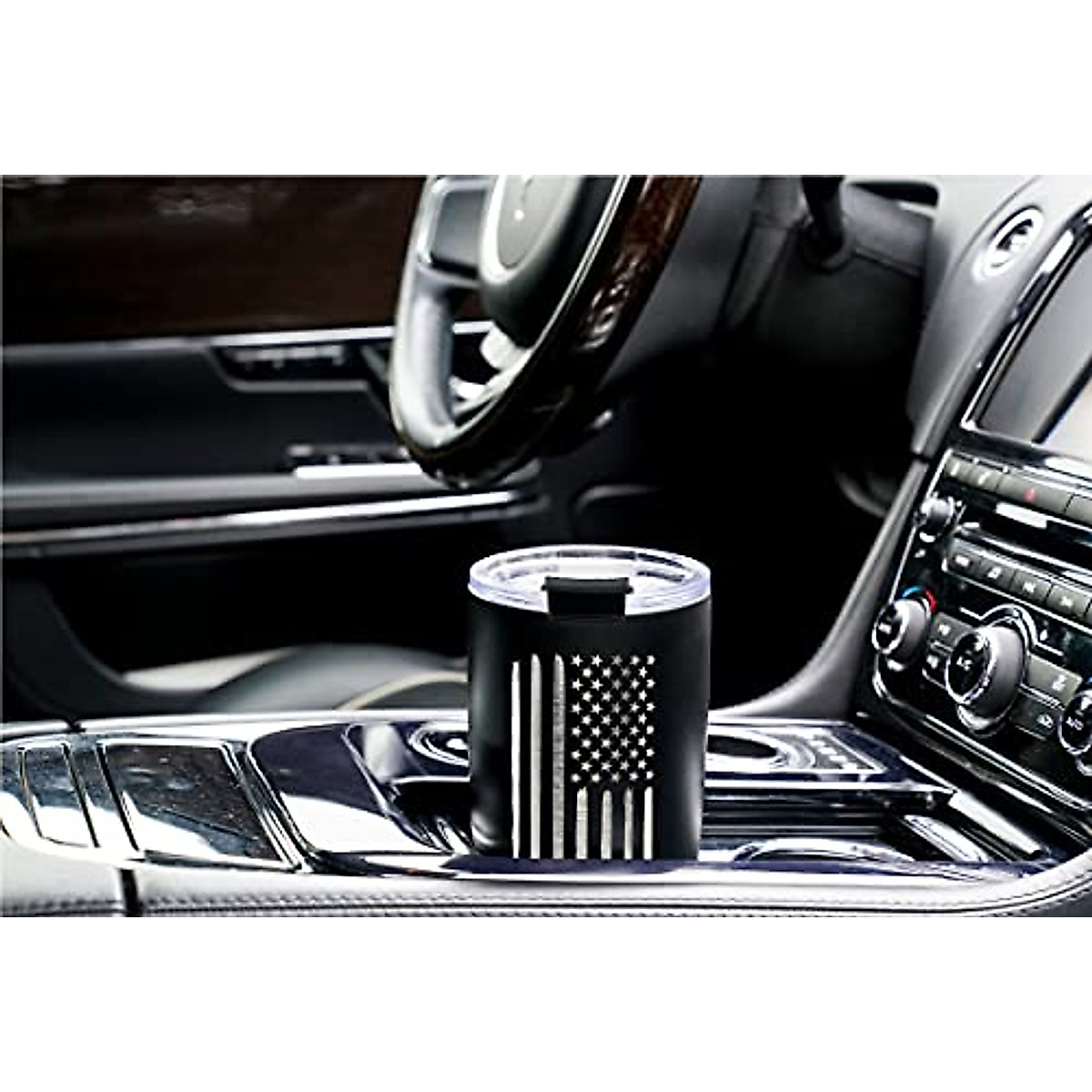 American Flag 20 oz Insulated Travel Mug | Stainless Steel USA Travel Coffee Mug | Tumbler for Hot & Cold Beverages | Gifts for Women & Men