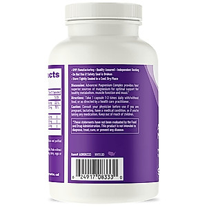 AOR, Advanced Magnesium Complex, Dietary Supplement, Promotes bone and cardiovascular health, muscle and nerve function, 90 Capsules (90 Servings)