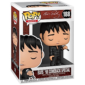 POP Elvis - '68 Comeback Special Funko Pop! Vinyl Figure (Bundled with Compatible Pop Box Protector Case), Multicolored, 3.75 inches