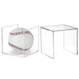 4 Pack Baseball Case Baseball Holder Display Case for Baseball Display Case Fits Official Size Ball