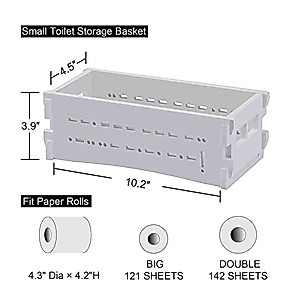 AOJEZOR Bathroom Storage Cabinet,with Toilet Paper Basket Set of 2 Great for Bathroom Storage,Narrow Bathroom Cabinet Waterproof Great for Small Spaces,Toilet Tank Basket Fit for Toilet Paper Storage
