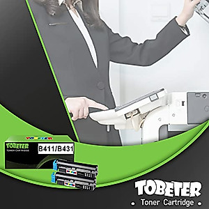 ToBeter B411/B431 44574701 Compatible Toner Cartridge Replacement for OKI Okidata b411 b411d b411f b411dn b431d b431dn mb491 mb461 mb471 mb471w Printer(2 Pack, Black)