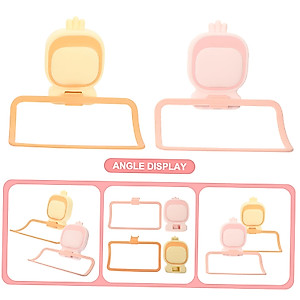 Alipis 6 Pcs Towel rack single towel bar hand towel storage towel ring holder blanket storage for living room wall mounted towel holder towel hanger for bathroom set child no trace pp