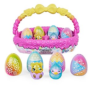 Hatchimals CollEGGtibles, Spring Toy Basket with 5 and 3 Pets, Kids Toys for Girls Ages 5 and up