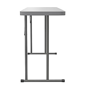 Flash Furniture Kathryn 6-Foot Gray Plastic Folding Training Table, Grey