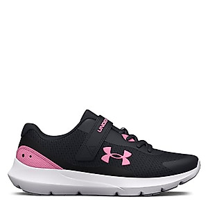 Under Armour Girl's Little Kid Surge 3 Alternate Closure, (001) Black/Flamingo/Flamingo, 2