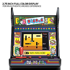 My Arcade Dig Dug Micro Player -Collectible Miniature-Fully Playable, 6.75 Inch Collectible, Color Display, Speaker, Volume Buttons, Headphone Jack (DGUNL 3221) - Electronic Games