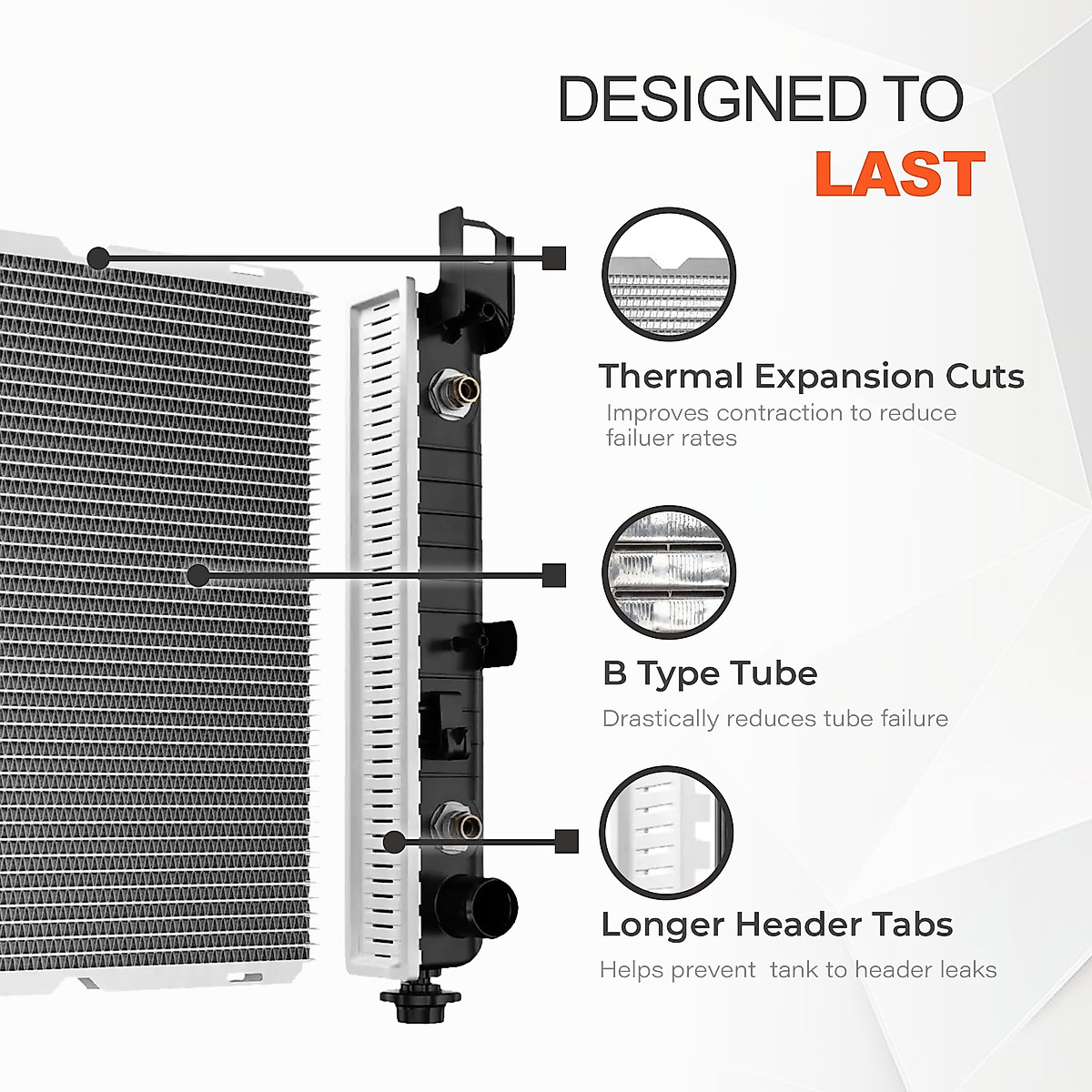 Klimoto Radiator | Compatible with Jeep Commander 2006-2010 Grand Cherokee 2005-2010 3.0L 3.7L V6 4.7L 6.1L V8 | Compatible with CH3010327 55116842 55116849 55116849AB 55116849AC