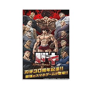 AOMACA Anime Posters Baki The GrapplerCanvas Painting Wall Art Poster for Bedroom Living Room Decor12x18inch(30x45cm)