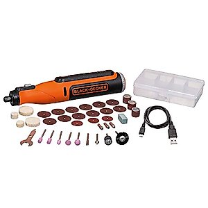 beyond by BLACK+DECKER 8V MAX* Rotary Tool with Accessory Kit, Versatile, Cordless, 35-Piece (BCRT8K35APB)