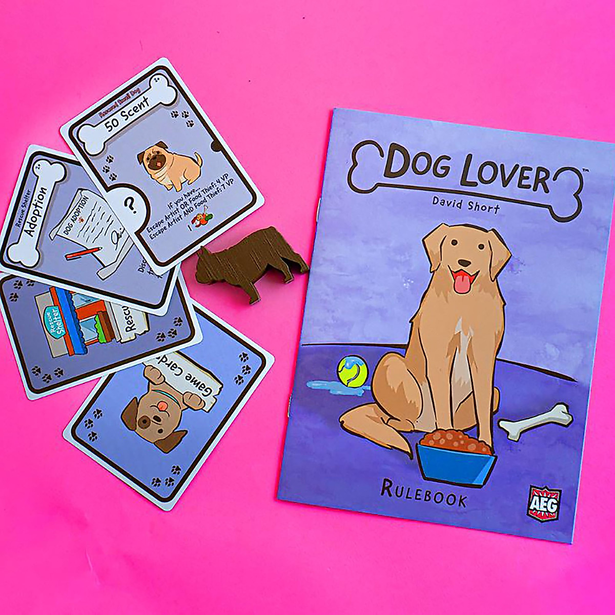 AEG Dog Lover | Family Card Drafting Set Collection Game | Rescue Beloved Dogs & Train New Tricks | 2-4 Players | Ages 10+ | 30 Minute Playtime