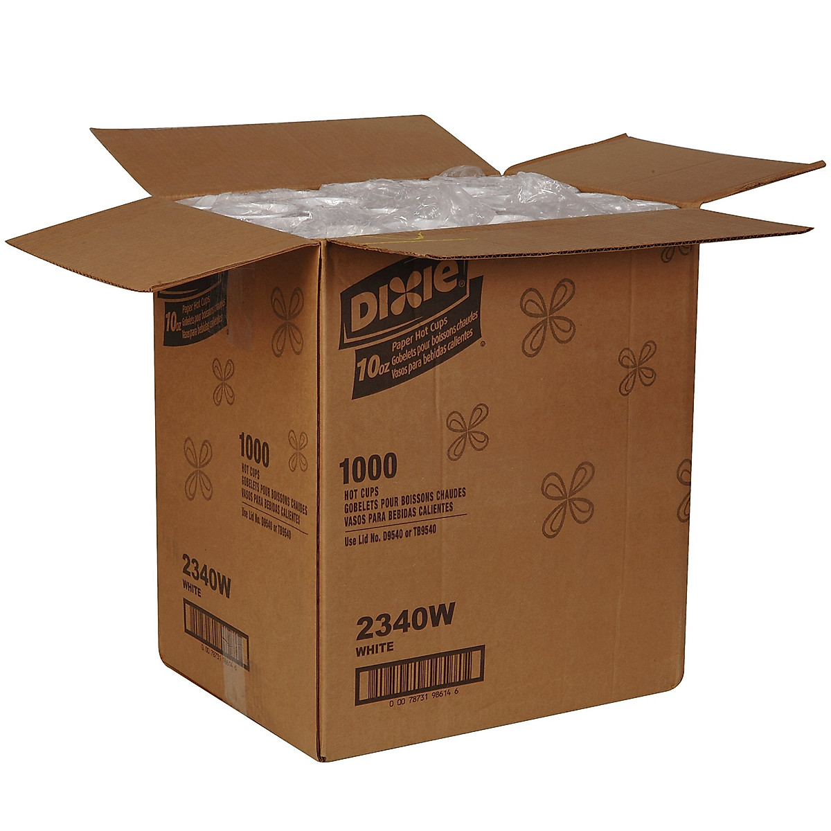 Dixie 10 oz. Paper Hot Coffee Cup by GP PRO (Georgia-Pacific), White, 2340W, 1,000 Count (50 Cups Per Sleeve, 20 Sleeves Per Case)