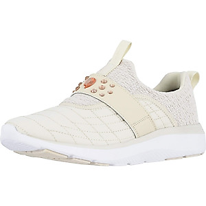 Vionic Women's Delmar Dianne Walking Shoes - Ladies Casual Sneakers with Concealed Orthotic Arch Support Cream 8.5 M US