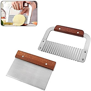 DD-life Pack of 2 Stainless Steel Wavy & Straight Soap Mold Loaf ，soap cutter Garnish Potato Vegetable Cake Cutter Cutting Tool
