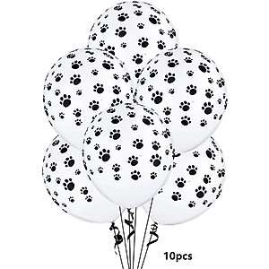 Pink Dog Birthday Party Decorations, Paw Theme Party Supplies Set for Girl’s/Boy’s with Balloons Garland kit, Pink Dog Backdrop, Dog Foil Balloons (PINK-A)