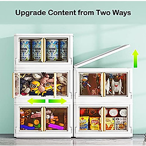 Storage Bins with Lids-78 Quart Plastic Storage Bins,4 Packs Stackable Storage Bins with Wheels,White Closet Organizers and Storage,Dual Open Collapsible Storage Bins for Home and Office Storage