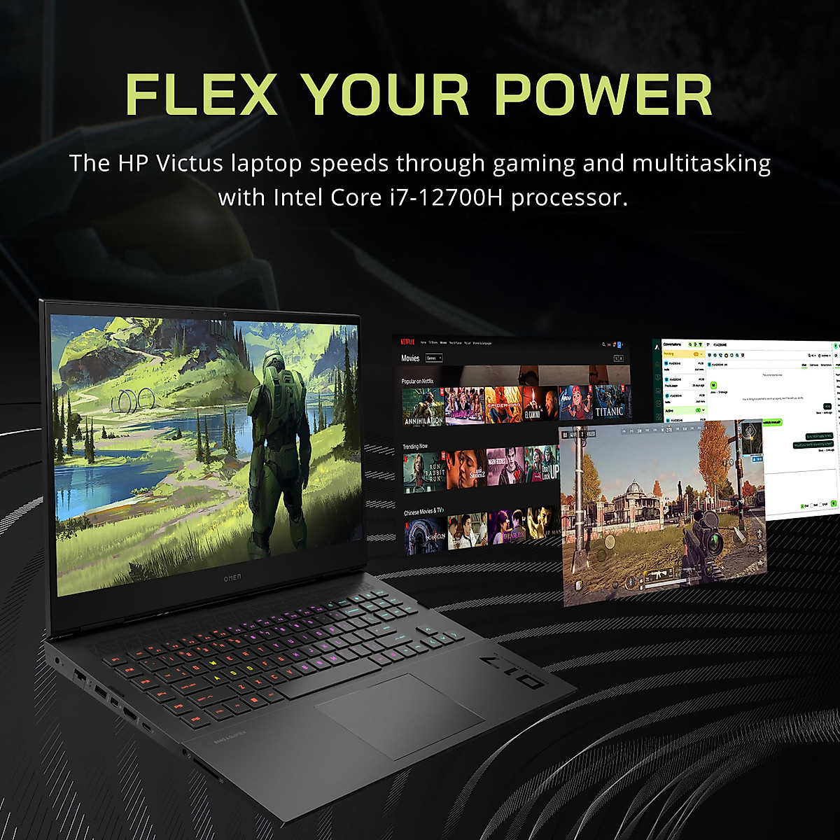 HP 2022 OMEN 17.3" 165Hz Gaming Laptop, Intel 12th Core i7-12700H, 32GB DDR5 RAM, 1TB PCIe SSD, NVIDIA GeForce RTX 3070Ti, RGB Backlit Keyboard, Windows 11, Shadow Black, w/ 32GB USB Business Card