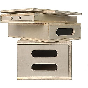 MYOYAY Photography Apple Box, Set of 5 Standard Wooden Apple Boxes with Magnetic Lid Multifunctional Wooden Boxes for Supporting Height-Adjusting Photo Studio Film Set and Photography