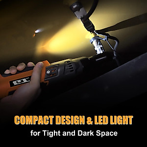 3/8" Cordless Ratchet Wrench, Compatible with DEWALT 20V MAX Battery, 74Ft-Lbs Power Electric Ratchet Tool Kit, 1/2" & 1/4" Adapters, 3" Extension Bar (Tool Only)