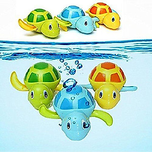 3pcs Bath Swimming Turtle Toy for Baby Toddler, Wind Up Chain Bathing Water Toy, Swimming Bathtub Pool Cute Swimming Turtle Toys for Boys Girls.