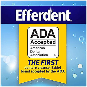 Efferdent Denture Cleanser Tablets, Complete Clean, Cleanser for Retainer and Dental Appliances, 44 Count, (Pack of 12)